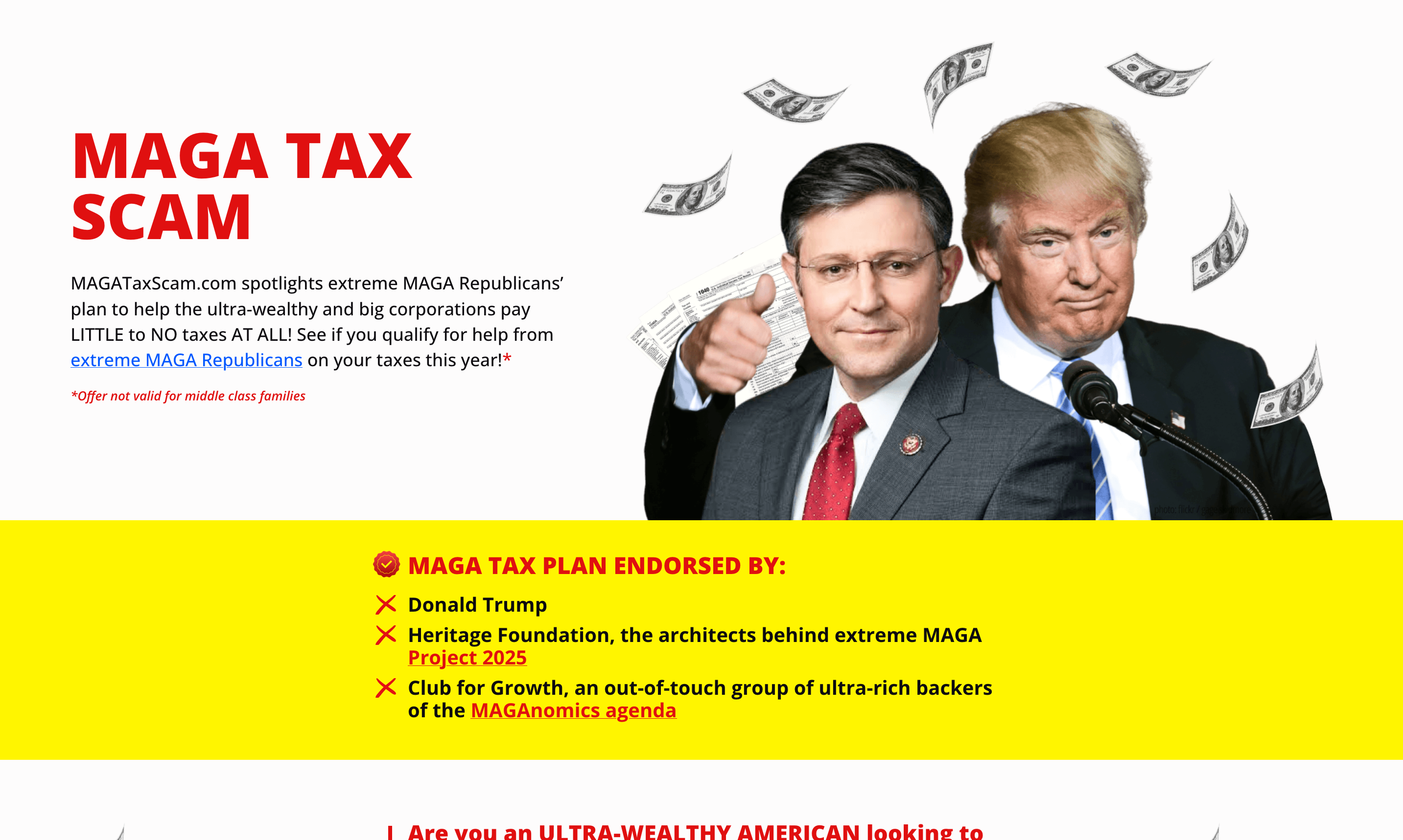 MAGA Tax Scam - Work by Joe Pahl